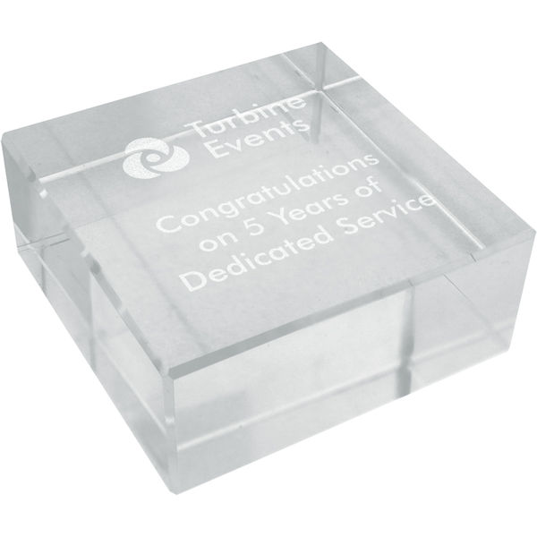 Promotional Square Crystal Paperweight | Peak Level Merchandise Ltd