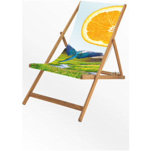 Printed Custom Printed Deck Chair With No Arms