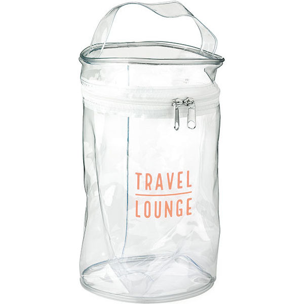 Printed Clear PVC Round White Zippered Bag | Peak Level Merchandise Ltd