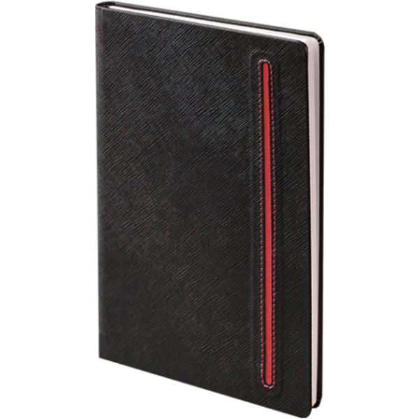 Printed Denim Black Notebook (Ultimate Deboss)