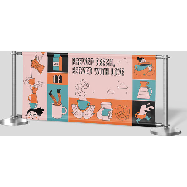 Promotional Café Barriers - Premium 1m