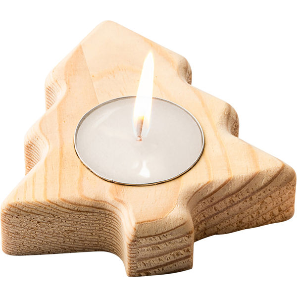 Promotional Wooden tree candle | Peak Level Merchandise Ltd